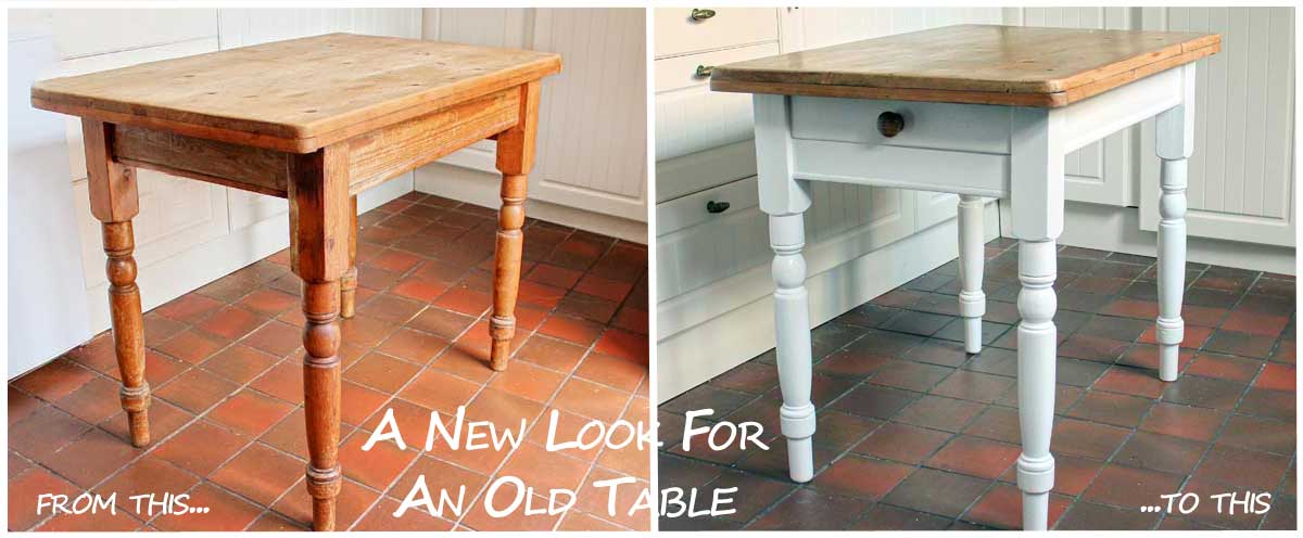 A New Look For An Old Table - The Thrifty Squirrels